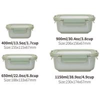 China Stackable Ceramic Food Storage Container with Glass Lid for Healthy Meal Prep & Wellness Brands for sale