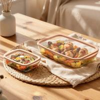 Quality Customized Oven Safe Glass Baking Dish with Vented Glass Lid in 800ml-3600ml for sale