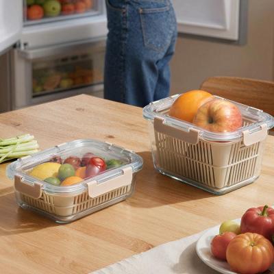 China IKOO Transparent Rectangular Glass Food Storage Container with Silicone Lid and Eco Friendly Design for sale