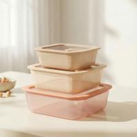 Quality IKOO Translucent Colorful Glass Food Container Set with Glass Lid Plastic Free for sale