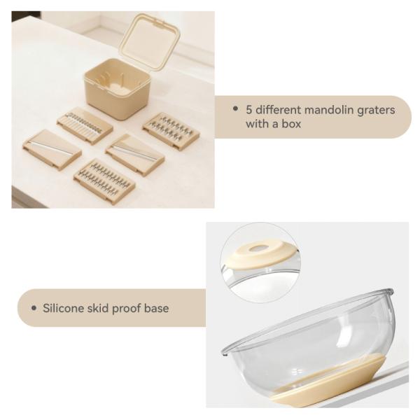 Quality IKOO Multifunction Borosilicate Glass Salad Bowl for sale