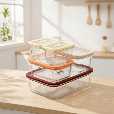 China IKOO New Arrival Leakproof Plastic Free Meal Prep Containers with Silicone Framed Airtight Lid for sale