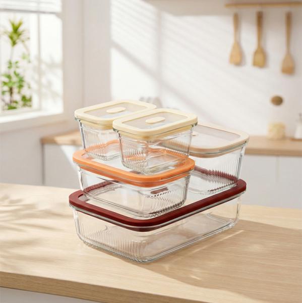 Quality IKOO New Arrival Leakproof Plastic Free Meal Prep Containers with Silicone Framed Airtight Lid for sale