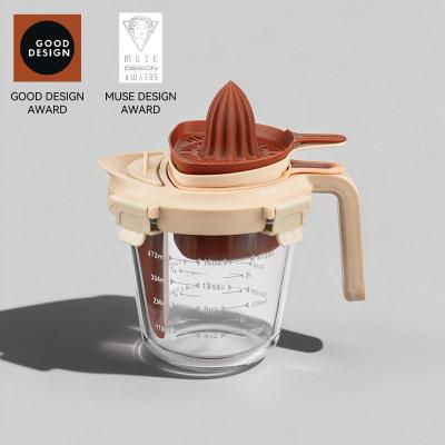 China Multifunctional 700ml Capacity High Borosilicate Glass Measuring Cup Set for Food Preparation for sale