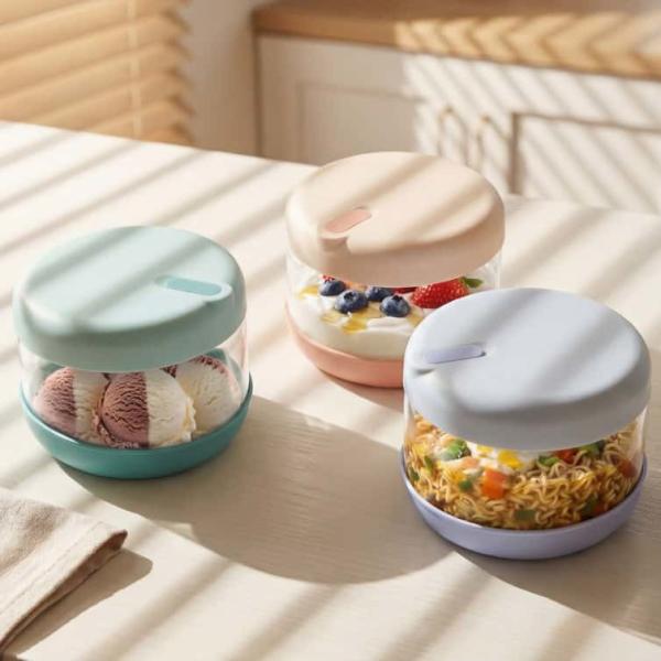 Quality IKOO FDA Approved 1500ml Durable Glass VitaBowl 1000ml with Silicone Sleeve for sale