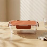 Quality IKOO Double Layer Glass Food Container with Divider for sale