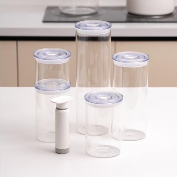 Quality IKOO Leak-proof BPA-Free Microwave Safe Vacuum Glass Jar and Storage Canister for sale