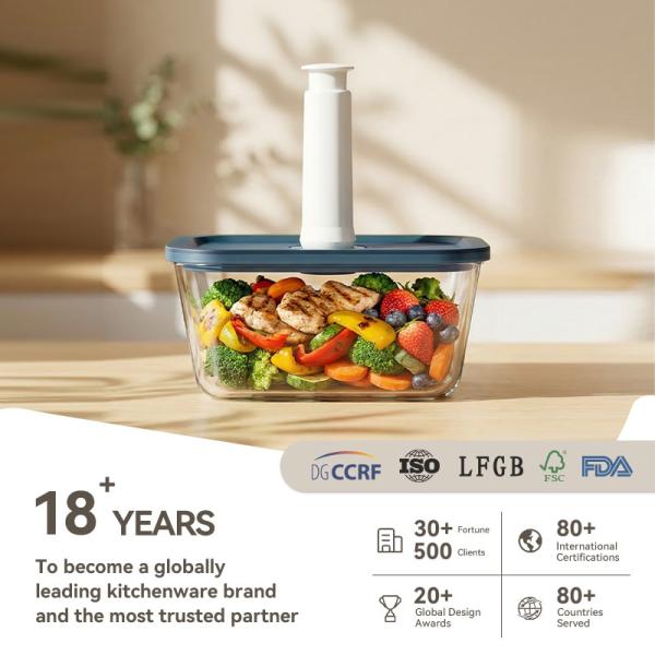 Quality Stackable Vacuum Glass Food Storage Containers with Electric Pump for Premium for sale