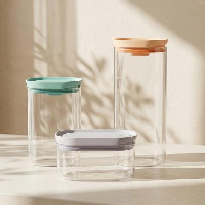 China Teeter-Top Glass Food Storage Jar for sale