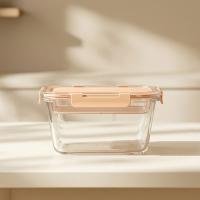 Quality IKOO Extra Large Double Layer Glass Food Container with Divider for sale