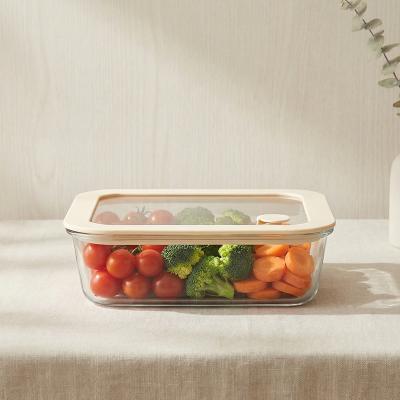 China IKOO Glass Meal Prep Containers Set with Glass Lid for sale
