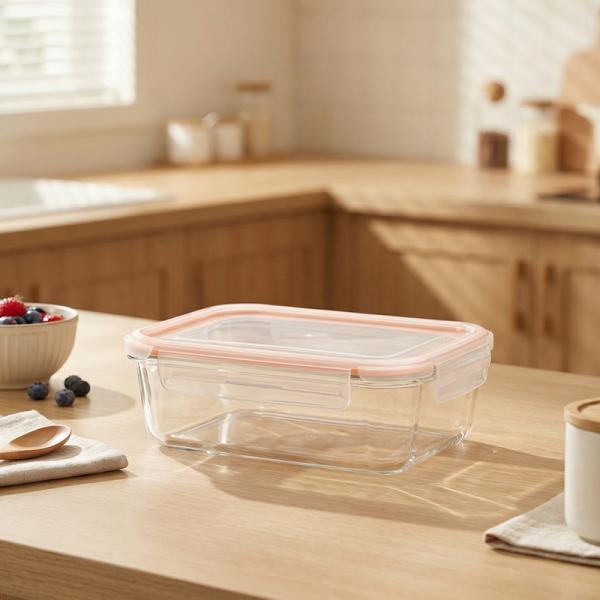 Quality IKOO High Borosilicate Glass Food Container with PP Lid Microwave Safe Factory Price for sale