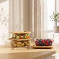 Quality IKOO FDA/LFGB Approved Microwave Safe Borosilicate Glass Food Container for sale