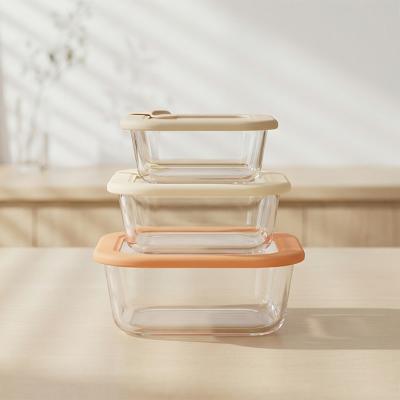 China Thermal Stability BPA Free Meal Prep Containers Glass with Tempered Lids for sale