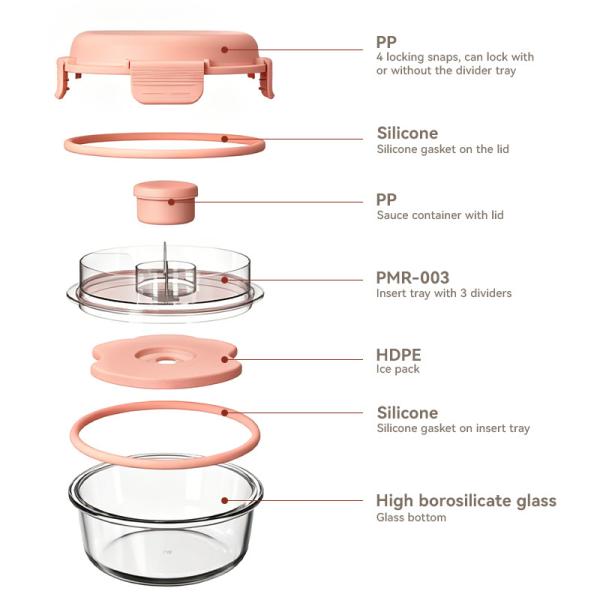 Quality Premium Quality Stackable Glass Meal prep with Gift-ready Packaging for for sale