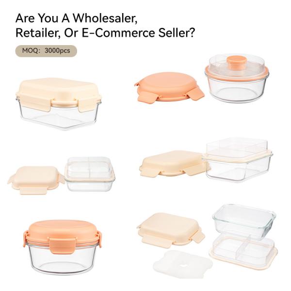 Quality Premium Quality Stackable Glass Meal prep with Gift-ready Packaging for for sale