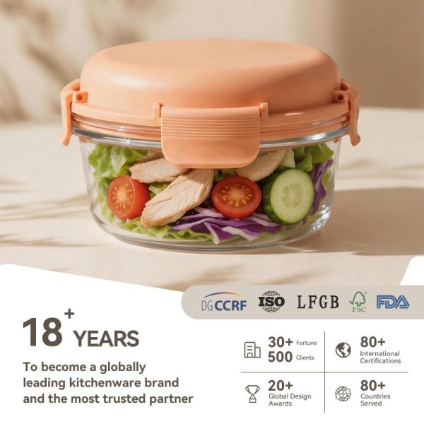 Quality Premium Quality Stackable Glass Meal prep with Gift-ready Packaging for for sale