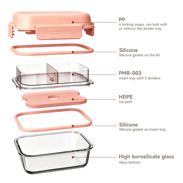 Quality Premium Quality Stackable Glass Meal prep with Gift-ready Packaging for for sale