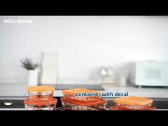 Made By Design 유리 식품 용기 직사각형 유리 보관 용기 일상 디자인