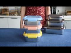 IKOO BPA Free Leak-proof Stainless Steel Food Storage Container with Airtight lid