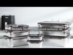 Stainless steel food container with pp lid
