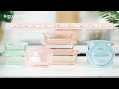 Colored glass container food