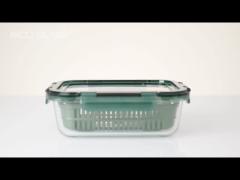 IKOO Kitchen Spaces Colander Glass Food Storage Containers with Silicone Lid