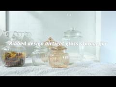 IKOO Ribbed Glass Fermentation Jar Perfect Kitchen Storage