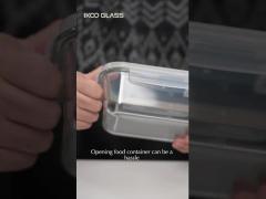 Easy open glass lunch box