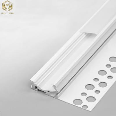 Cina Profil di strisce di alluminio a led in cartongesso 30 45 ° angolo in vendita