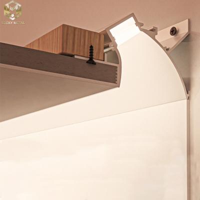 Cina Luce a profilo d'angolo incorporata Canali luminosi a strisce di alluminio per illuminazione a pareti secche in vendita