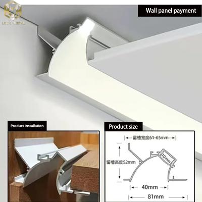 Cina Luce a profilo d'angolo incorporata Canali luminosi a strisce di alluminio per illuminazione a pareti secche in vendita