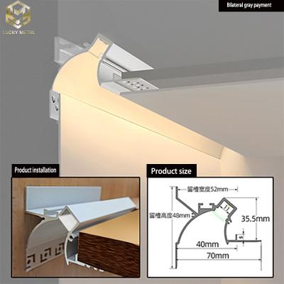 Cina Luce a profilo d'angolo incorporata Canali luminosi a strisce di alluminio per illuminazione a pareti secche in vendita