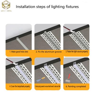 Cina Profili di strisce di alluminio a led per illuminazione moderna 16 mm in vendita