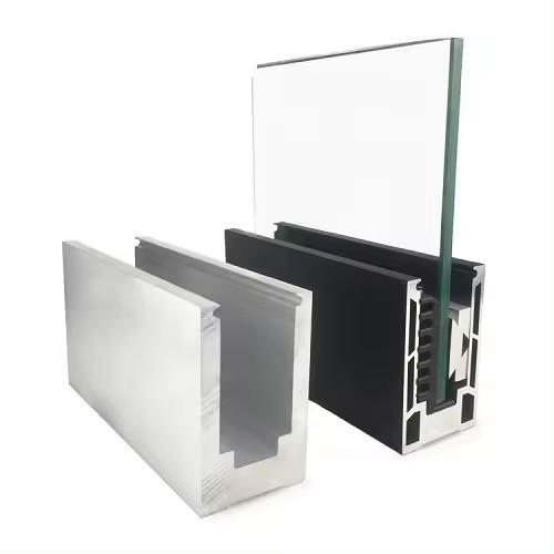 Quality Channel Aluminum Glass Fence Balustrade Residential Fencing 16mm for sale