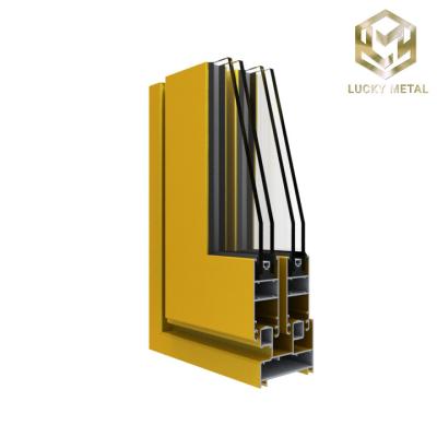 中国 6063 6082 T5 Extrusion White Powder Coating P65 Aluminum Section Profiles Frame For Sliding Windows 販売のため