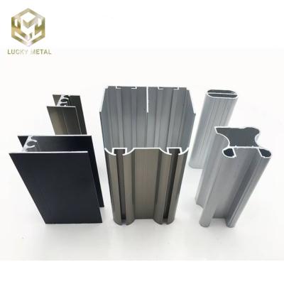 China Perfil de aluminio con rotura térmica y color personalizado para tiradores de armarios de cocina y puertas de armarios en venta