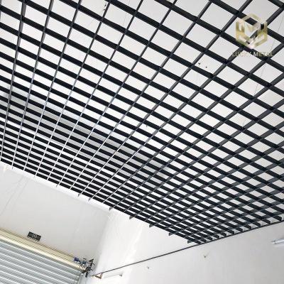 Quality Modern T-Bar Suspended Open Cell Aluminum Grid Ceiling Fireproof Heat Insulation for sale