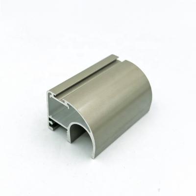 China Curved Front Aluminium Kitchen Cabinet Handle Profile for sale