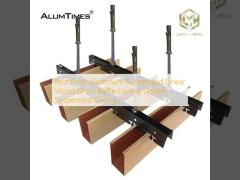 Best Price Aluminum Suspended Linear Wood Grain Baffle Ceiling System Suspended Ceiling