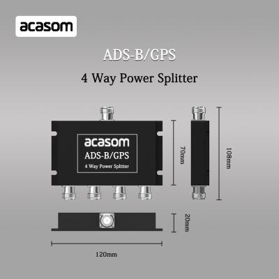 China 4 Way Power Splitter For ADS-B And GPS Signals 800-2150MHz N Female Connector Low Insertion for sale