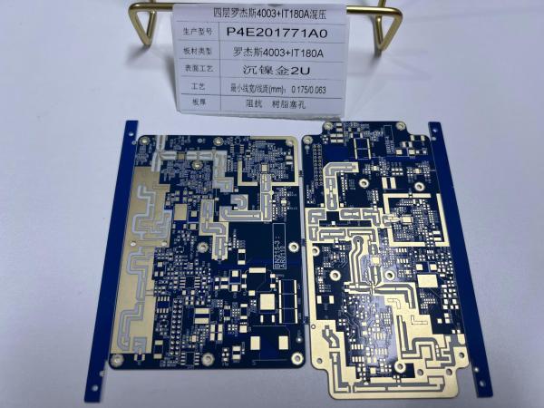 Quality Hight Frequency Rogers Board PCB 1.6mm Dielectric 4 Layers R4003+IT180 Mixture for sale
