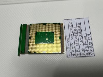 China 18L HDI-Densitäts-Verbindungskarton Min-Spur 3/3 Mil bis zu 20 Schicht FR4 mit Lampensteckdose VIPPO ENIG+Gold Finger zu verkaufen