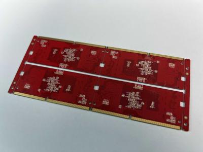中国 浸透金表面多層PCB板 赤色ソルダーマスク色 0.25OZ銅重量 販売のため