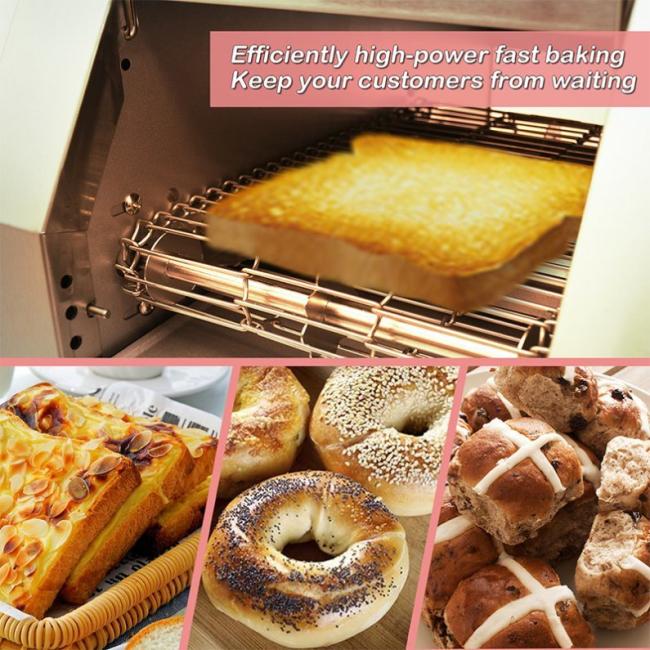 Electric Conveyor Bread Slice Toaster for Bakery