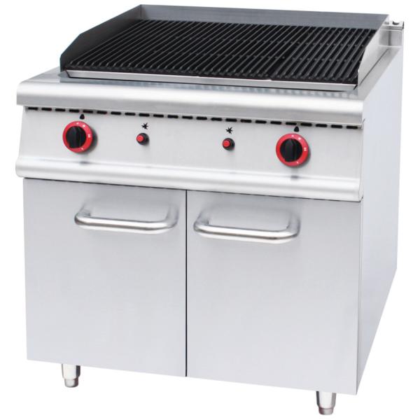 Quality Restaurant Commercial Kitchen Grill Stainless Steel Gas Lava Rock Grill for sale