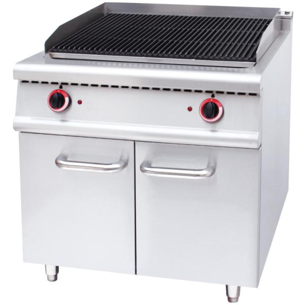 Quality Restaurant Commercial Kitchen Grill Stainless Steel Gas Lava Rock Grill for sale