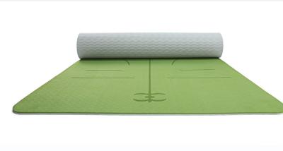 yoga mat with alignment lines, yoga mat with alignment marks, yoga mat with alignment markers