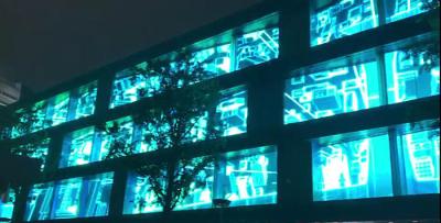 China Light weight P10.4 Transparent led screens 100x50cm Panel for shopping window ads for sale