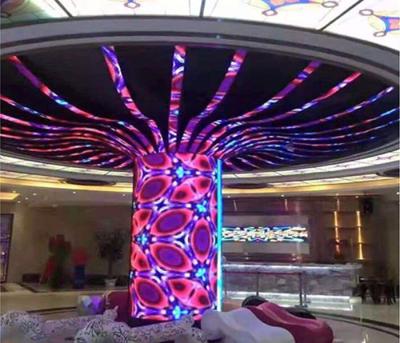 China A exposição conduzida flexível fixa interna 2.5mm, 1200nits curvado conduziu os módulos macios à venda